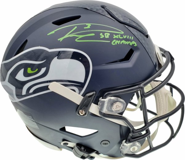 Seattle Seahawks Autographed Full Size Helmets | Signed Helmets