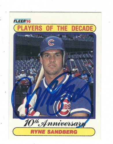 Ryne Sandberg Autographed Memorabilia | Signed Photo, Jersey ...