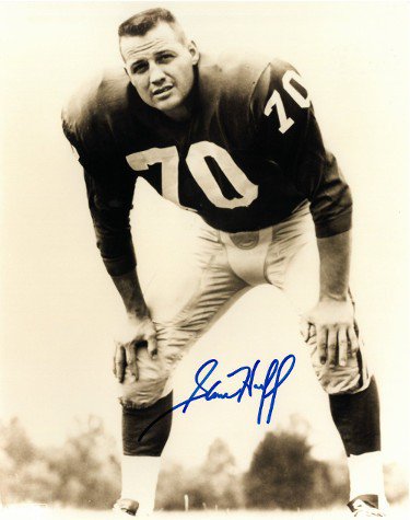 Sam Huff Autographed Memorabilia | Signed Photo, Jersey, Collectibles ...