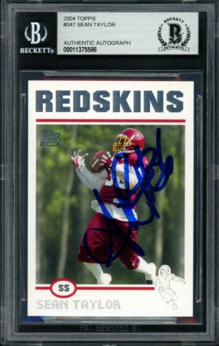 Sean Taylor Autographed Memorabilia | Signed Photo, Jersey ...