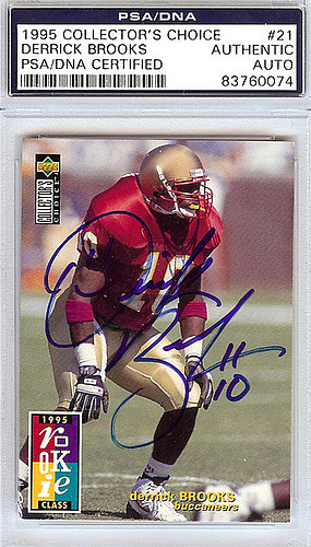 Derrick Brooks Autographed Memorabilia | Signed Photo, Jersey ...