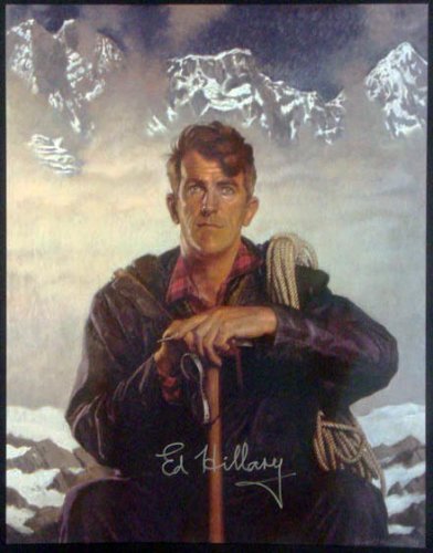 Sir Edmund Hillary Autographed Signed Mount Everest & Beyond Poster