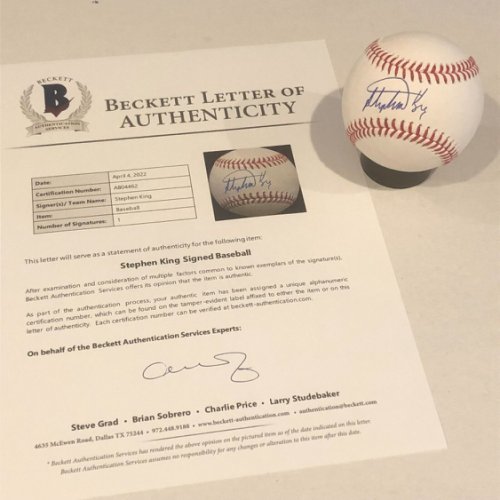 Stephen King Autographed Memorabilia | Signed Photo, Jersey ...