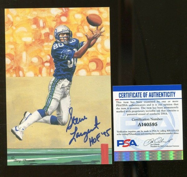 Steve Largent Autographed Memorabilia | Signed Photo, Jersey ...
