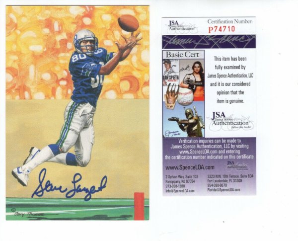 Steve Largent Autographed Memorabilia | Signed Photo, Jersey ...