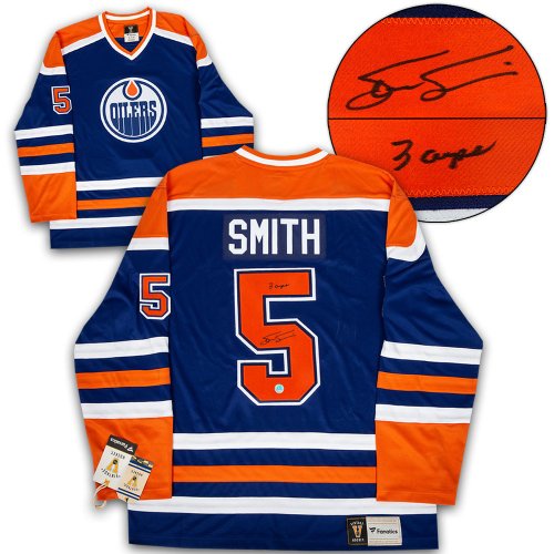 Steve Smith Edmonton Oilers Autographed Signed Fanatics Vintage Hockey ...