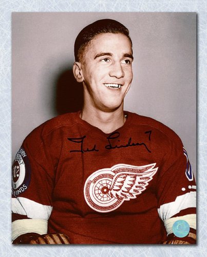 Ted Lindsay Detroit Red Wings Autographed Signed Close-Up 8x10 Photo
