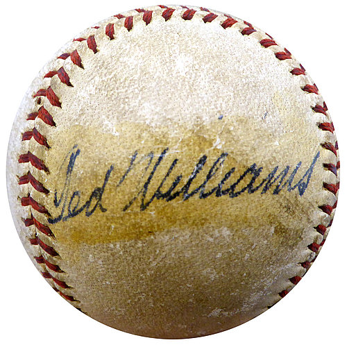 Ted Williams Autographed Signed Auto Baseball Boston Red Sox Vintage ...
