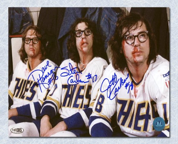 The Hanson Brothers Autographed Signed Slap Shot Movie Post Fight ...