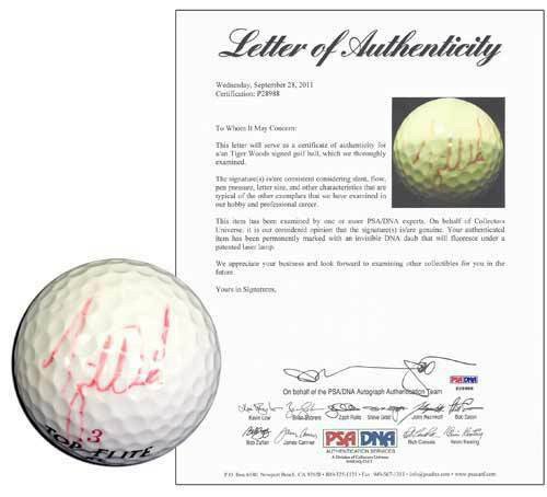 Tiger Woods Golf Memorabilia & Signed Golf Collectibles