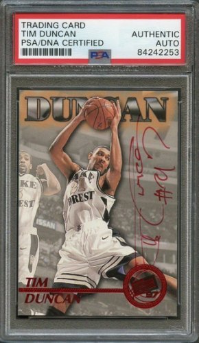 Tim Duncan Autographed Memorabilia | Signed Photo, Jersey, Collectibles ...