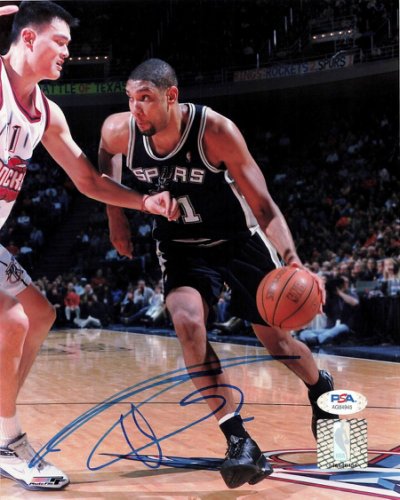 Tim Duncan Autographed Memorabilia | Signed Photo, Jersey, Collectibles ...
