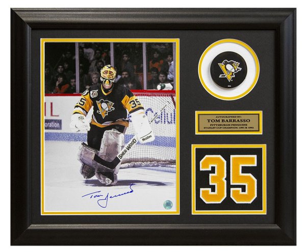 Tom Barrasso Pittsburgh Penguins Autographed Signed Jersey Number 19x23 ...