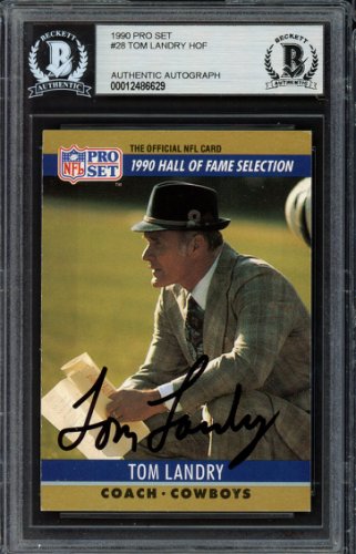 Tom Landry Autographed Memorabilia | Signed Photo, Jersey, Collectibles ...