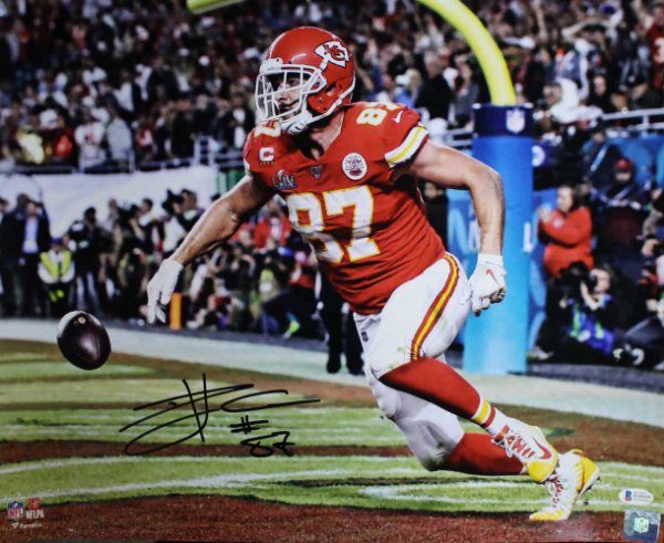 Travis Kelce Autographed Memorabilia | Signed Photo, Jersey ...