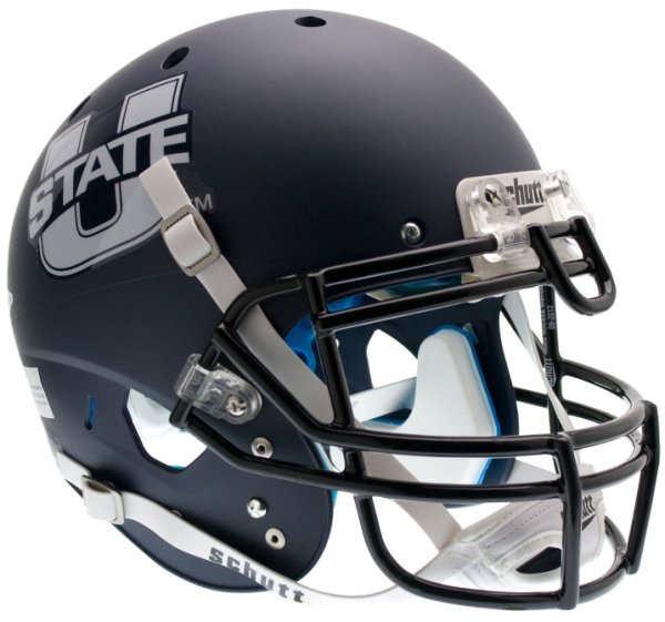 Utah State Aggies Authentic College XP Football Helmet Schutt Matte Navy