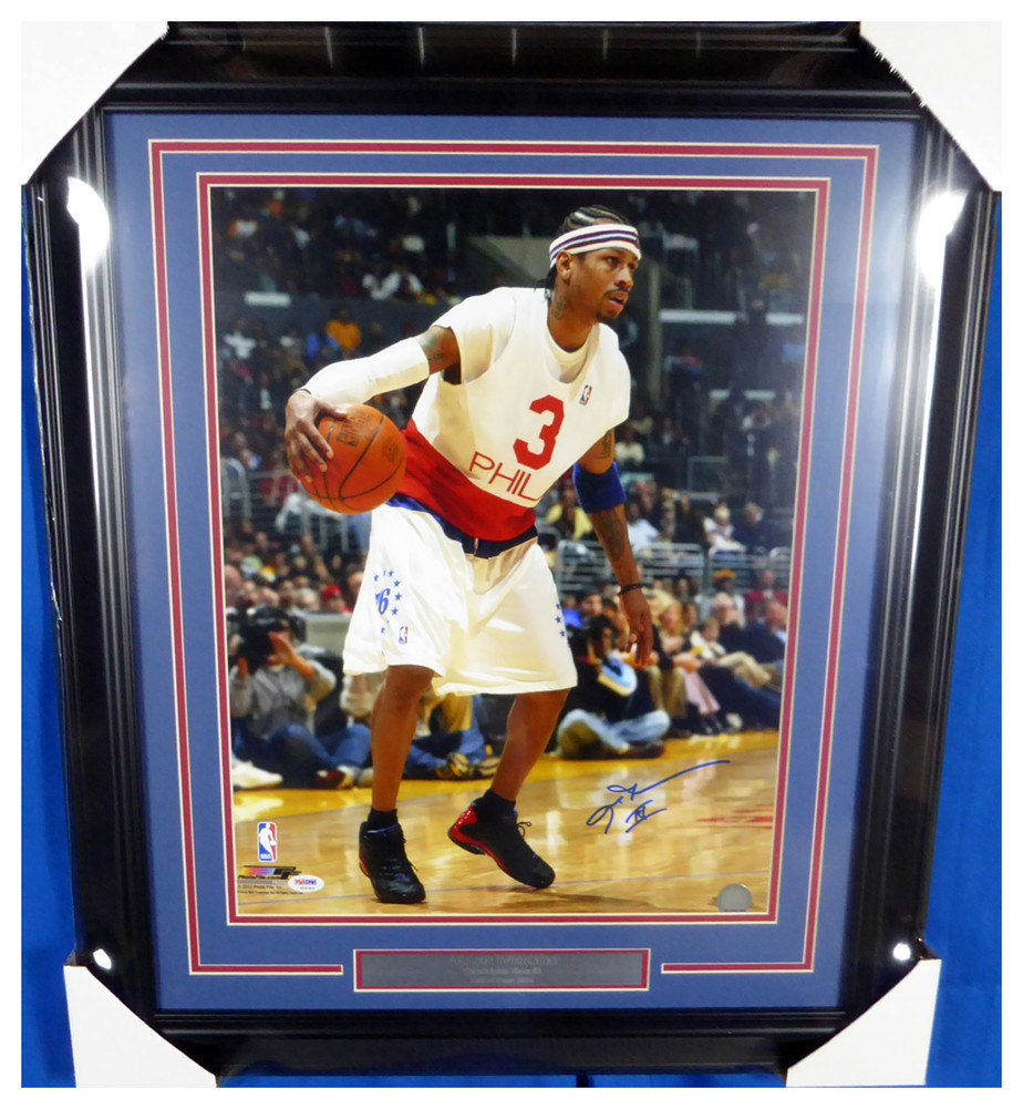 Allen Iverson Autographed Signed Framed 16x20 Photo Philadelphia 76ers ...
