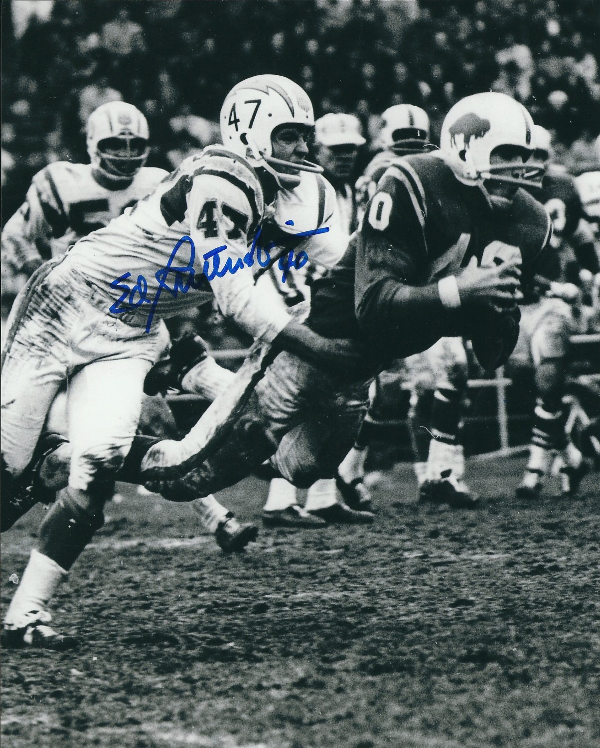 Autographed Signed Ed Rutkowski 8X10 Buffalo Bills Photo
