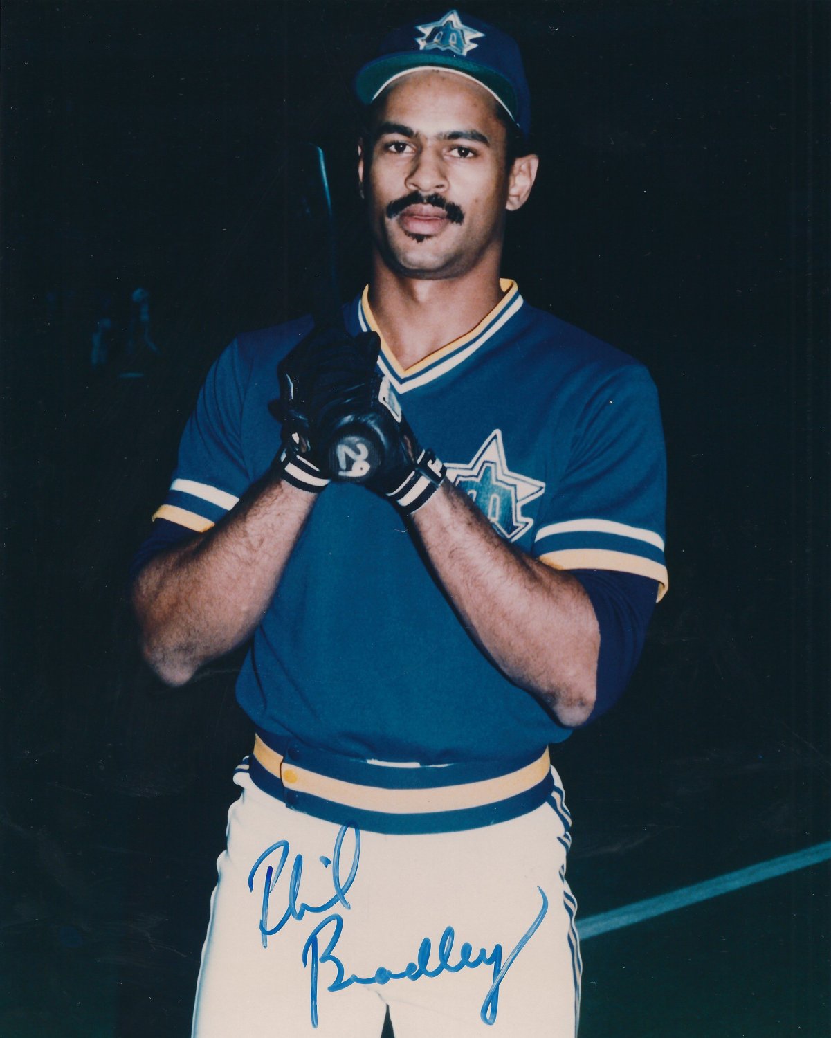 Autographed Signed Phil Bradley 8x10 Seattle Mariners Photo - Certified ...