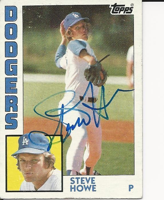Autographed Signed Steve Howe 1984 Topps Card - Certified Authentic