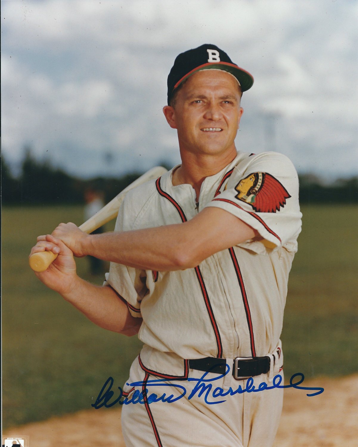 Autographed Signed Willard Marshall 8X10 Boston Braves Photo