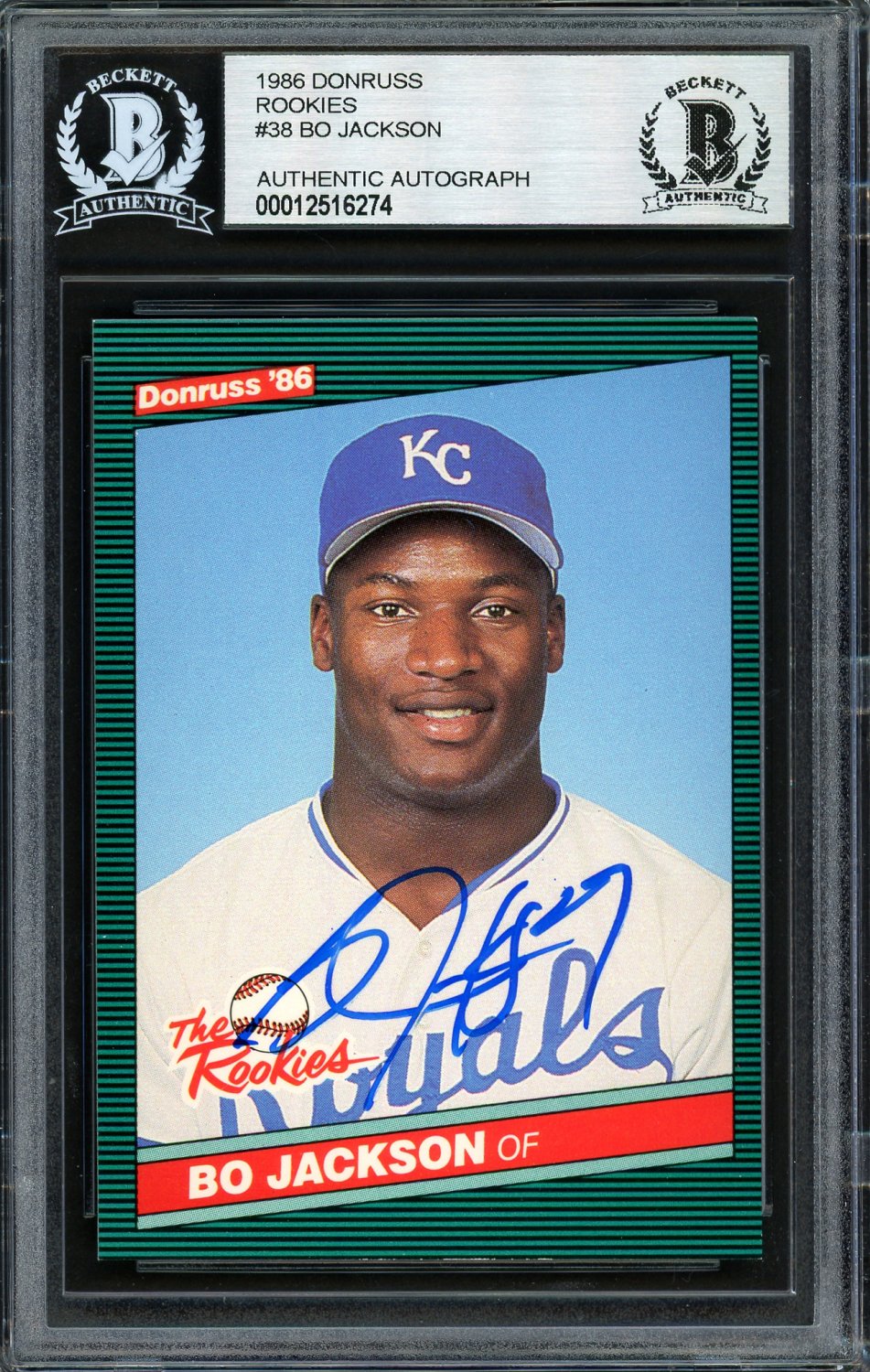 Bo Jackson Autographed Signed 1986 Donruss The Rookies Rookie Card #38 ...