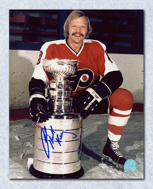 Bob Kelly Philadelphia Flyers Autographed Signed Stanley Cup 8x10 Photo