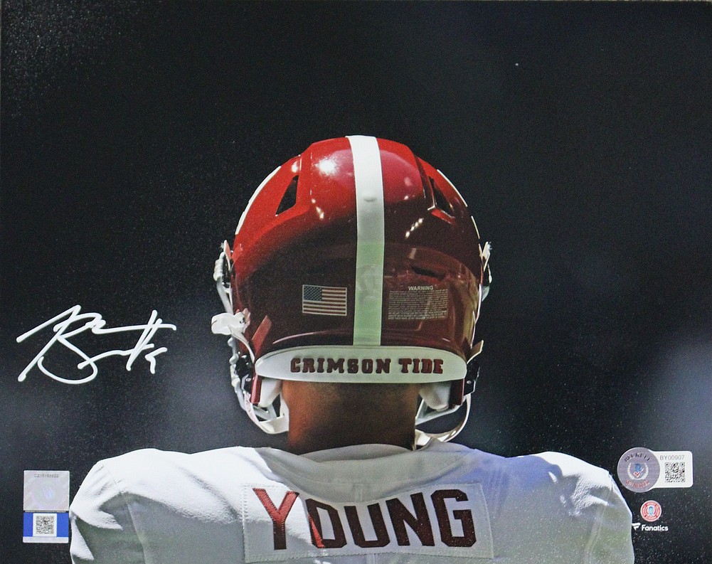 Bryce Young Autographed Alabama Crimson Tide 8x10 Back of Jersey Photo ...