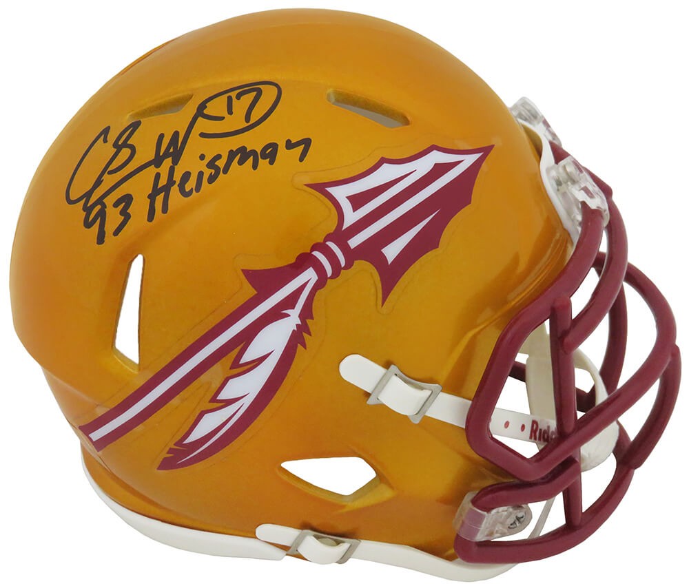 Charlie Ward Autographed Signed Florida State Seminoles FLASH Riddell ...