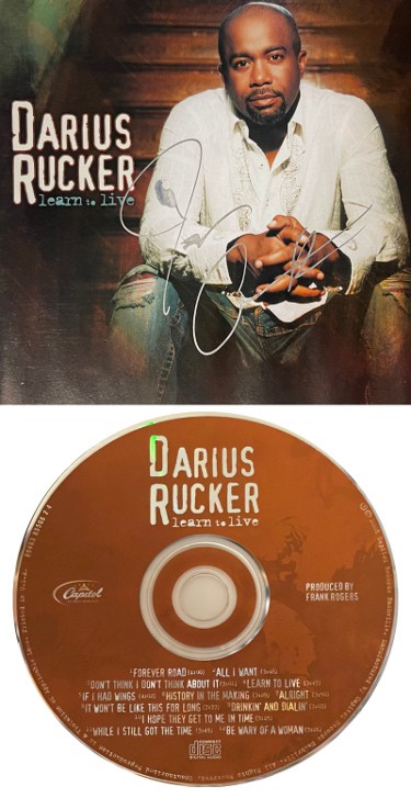 Darius Rucker Autographed Signed 2008 Learn To Live Album Cover Booklet ...
