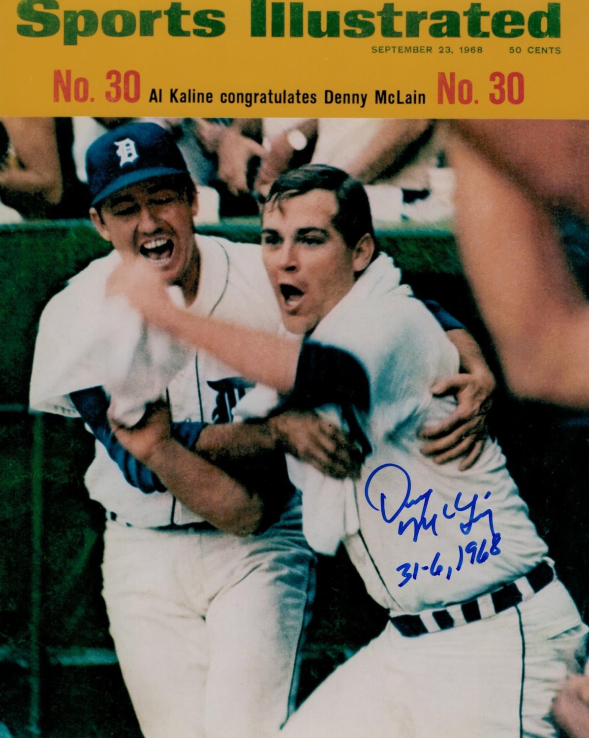 Denny McLain Detroit Tigers Autographed Signed 8x10 Photo Inscribed 31 ... Denny McLain Detroit Tigers Autographed Signed 8x10 Photo Inscribed 31 ...