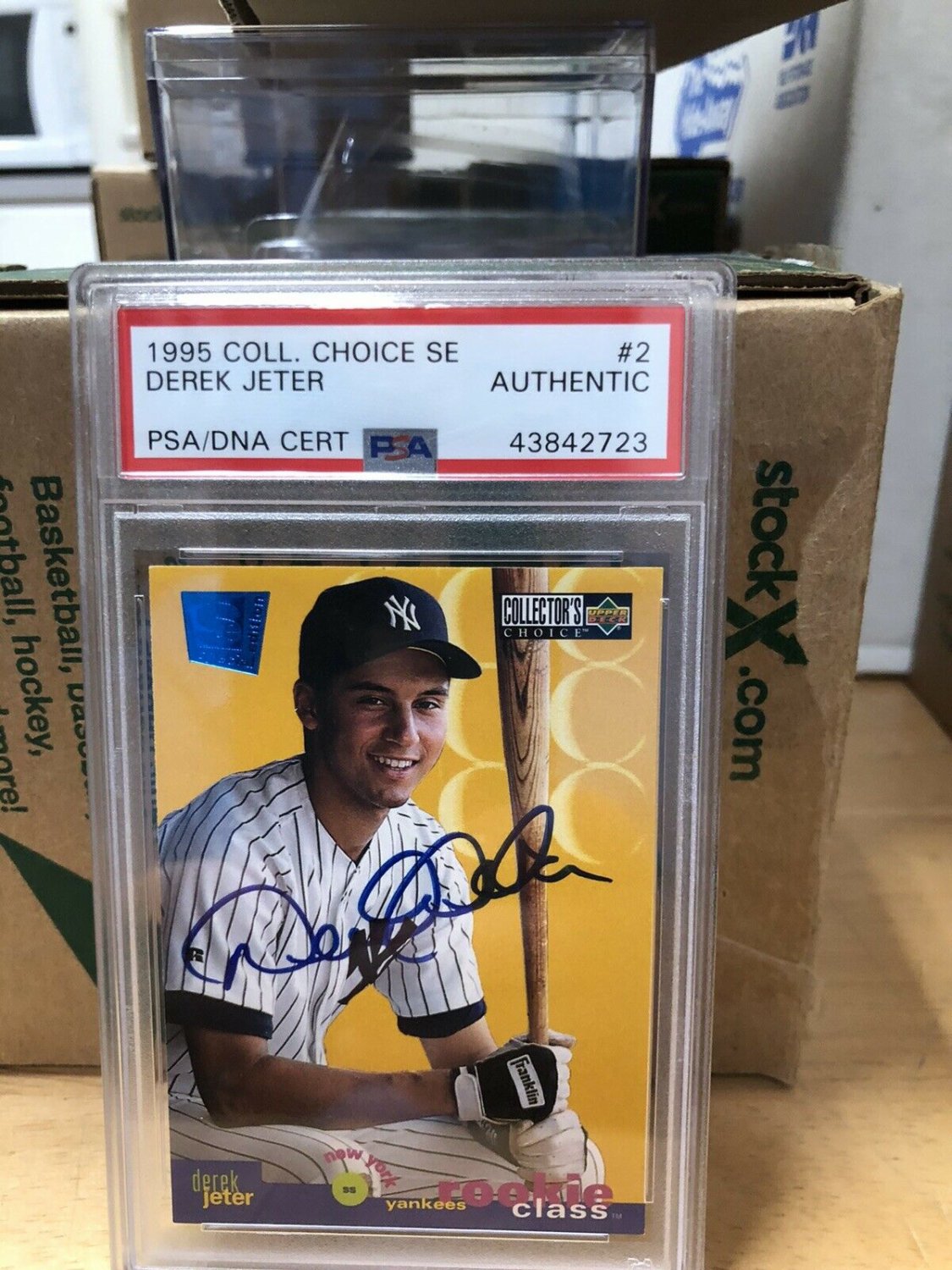 Derek Jeter Autographed Signed 1995 Ud Se Rookie Card PSA Authentic ...