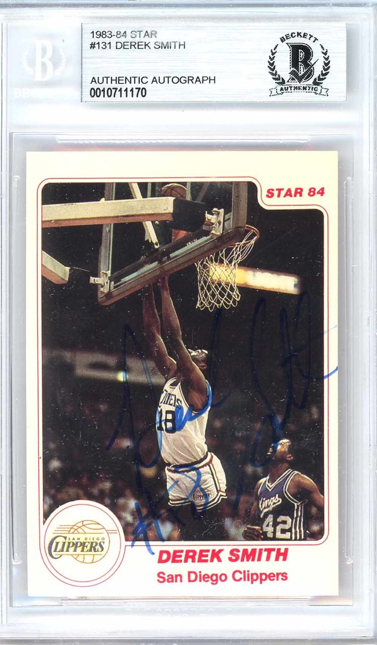Derek Smith Autographed Signed 1983-84 Star Rookie Card Autographed ...