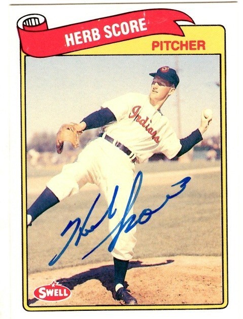 Herb Score Autographed Signed 1989 Swell Baseball Greats Card - Autographs
