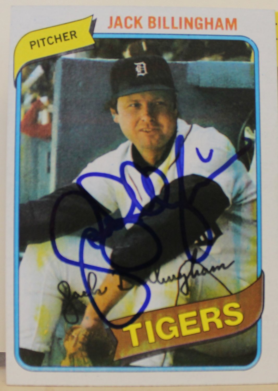 Jack Billingham Detroit Tigers Autographed Signed 1980 Topps Card #603 ...