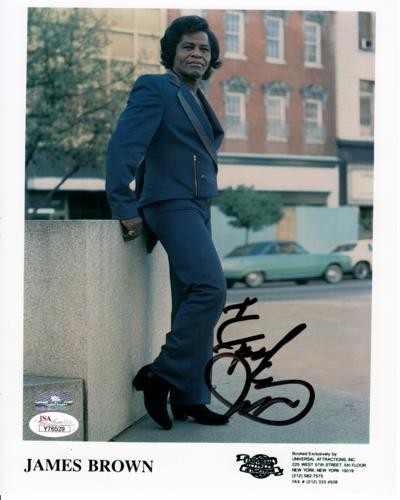 James Brown Autographed Signed Music 8X10 Photo - JSA Letter