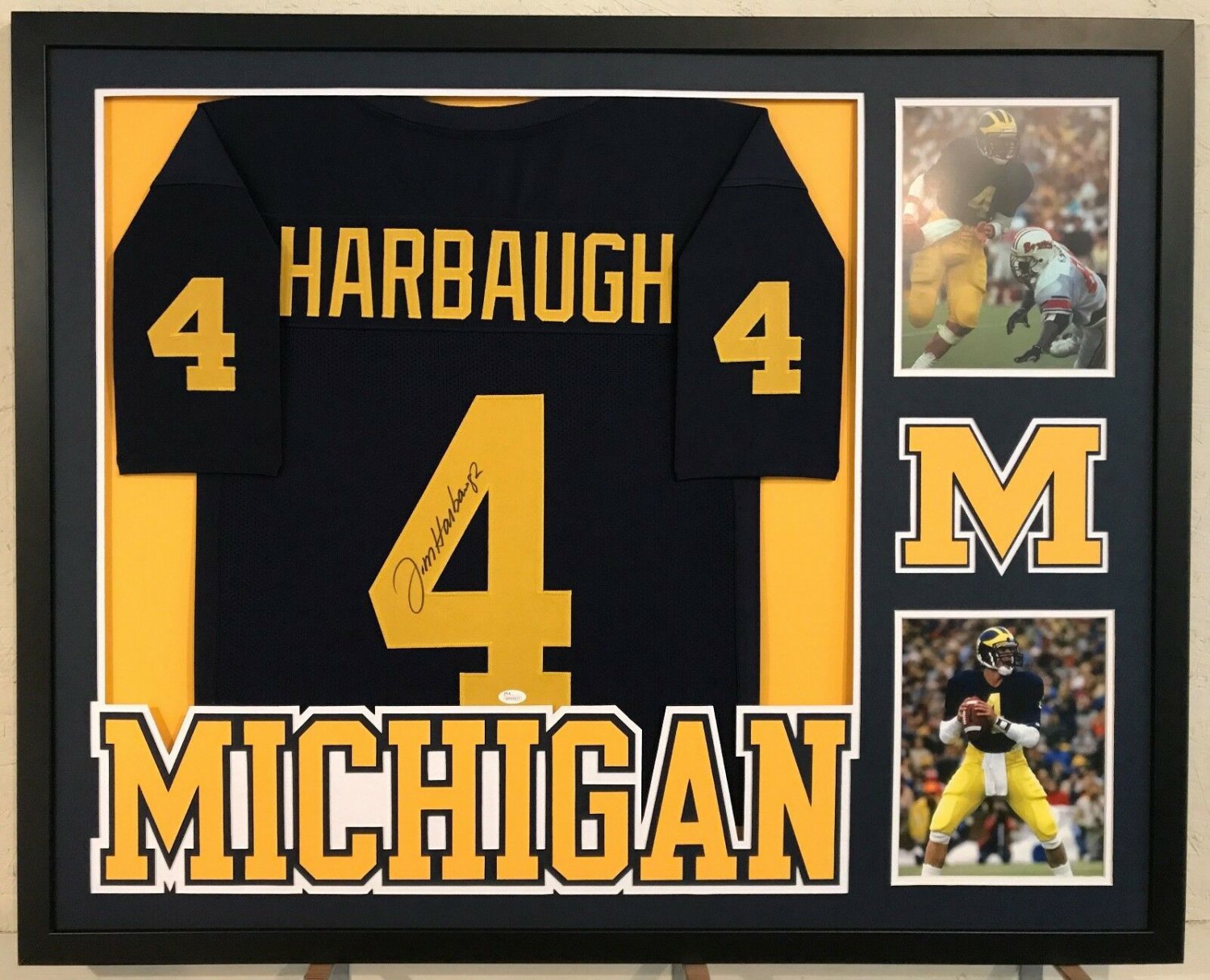 Jim Harbaugh Autographed Signed Custom Framed Michigan Wolverines ...