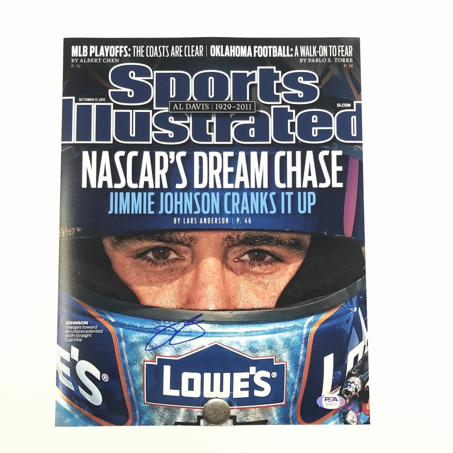 Jimmie Johnson Autographed Signed 11X14 Photo PSA/DNA Autographed Nascar