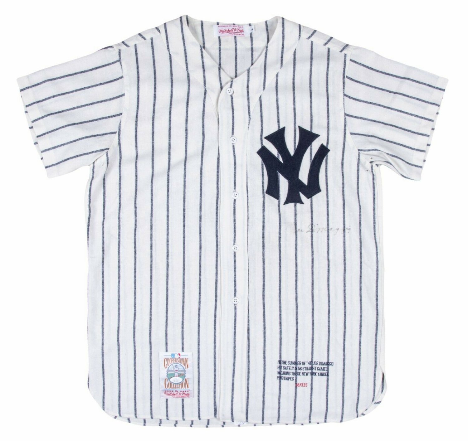 Joe Dimaggio Autographed Signed 1941 New York Yankees Game Model Jersey