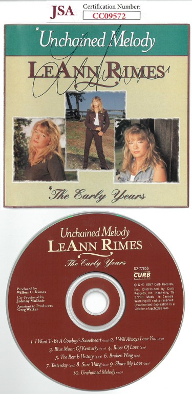LeAnn Rimes Autographed Signed Unchained Melody The Early Years Album ...