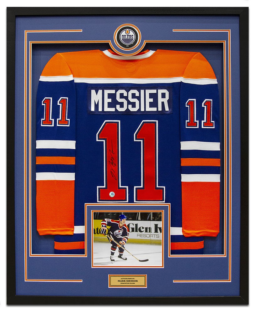 Mark Messier Edmonton Oilers Autographed Signed CCM Mass 35x43 Framed ...