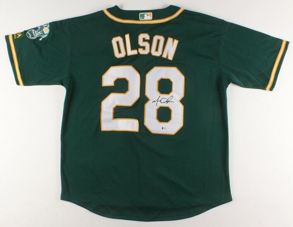 Matt Olson Autographed Signed Oakland Athletics Majestic MLB Jersey ...