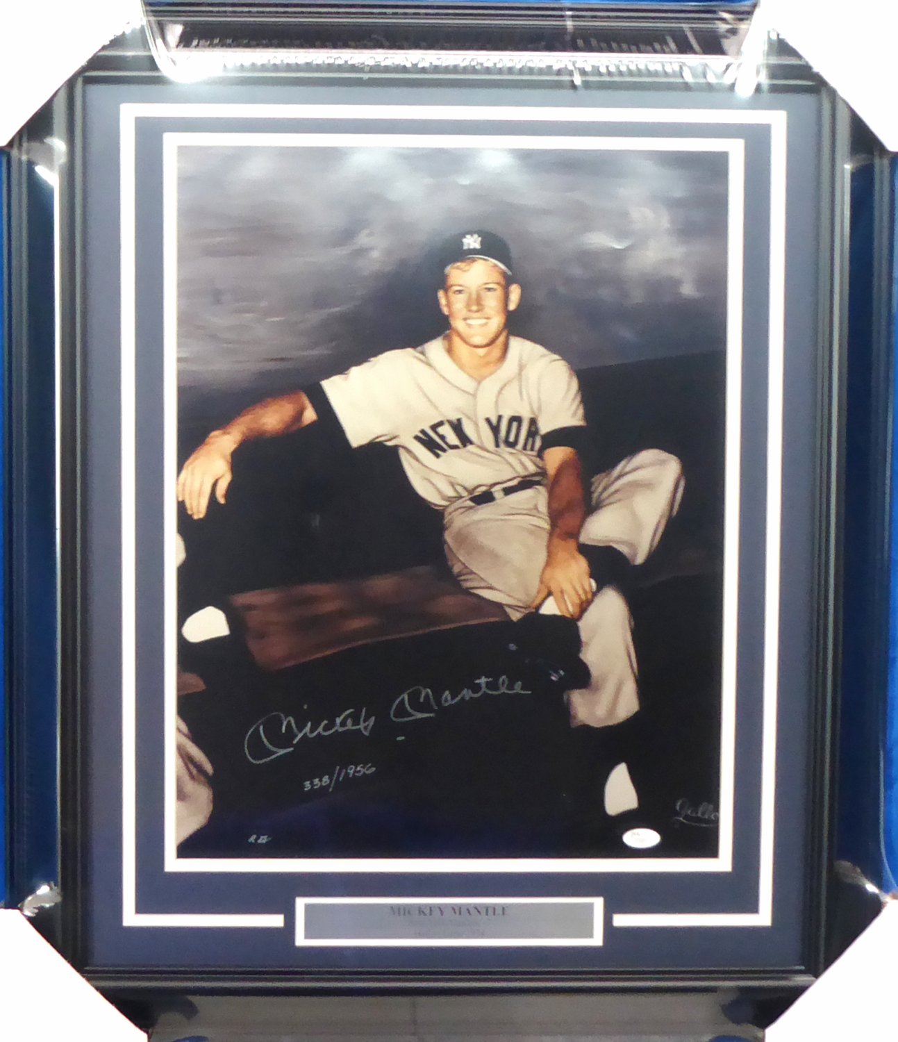 Mickey Mantle Autographed Signed Framed 16x20 Gallo Photo New York ... Mickey Mantle Autographed Signed Framed 16x20 Gallo Photo New York ...