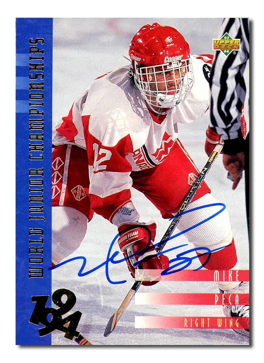 Mike Peca Autographed Signed 1993-94 Upper Deck Rookie Hockey Card