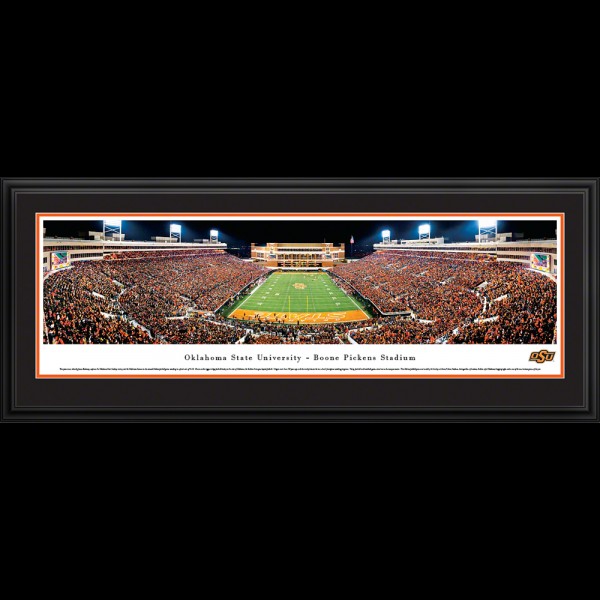 Oklahoma State University Cowboys (End Zone) Deluxe Framed Stadium ...
