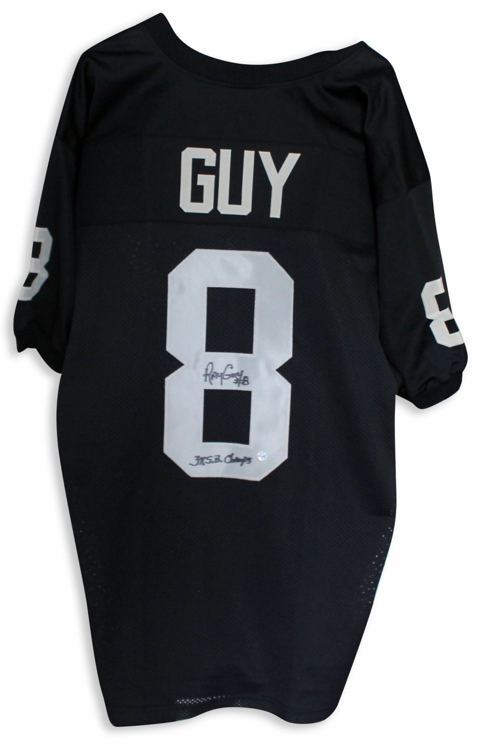 Ray Guy Oakland Raiders Autographed Signed Black Jersey Inscribed 3X SB ...