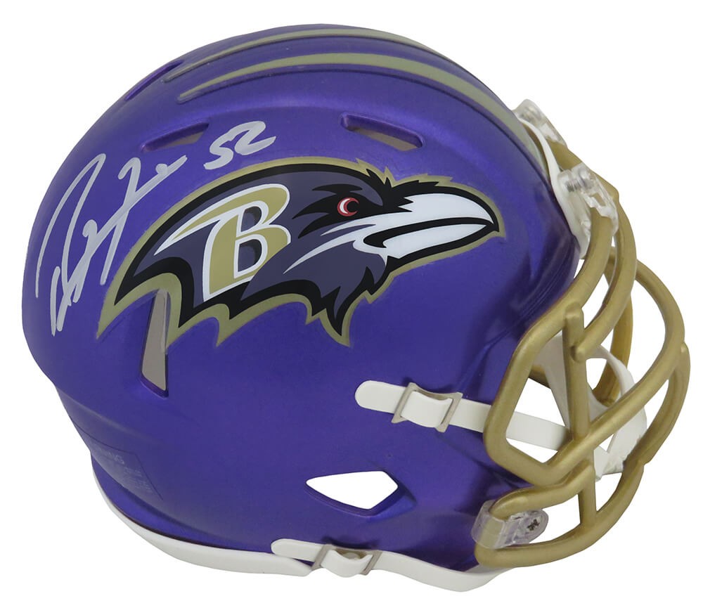 Ray Lewis Autographed Signed Baltimore Ravens FLASH Riddell Speed Mini ...