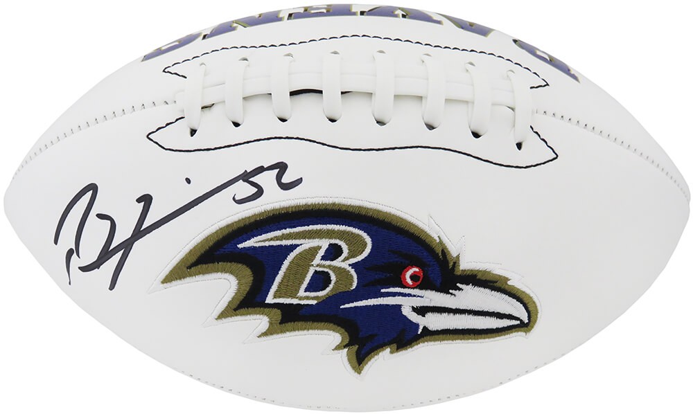 Ray Lewis Autographed Signed Baltimore Ravens Jarden White Logo Football