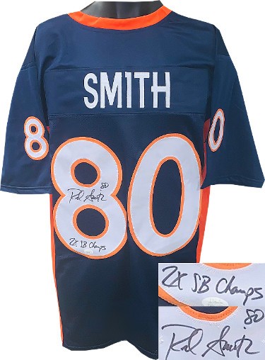 Rod Smith Autographed Signed Navy Custom Stitched Pro Style Football ...