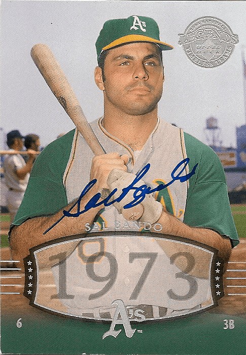 Sal Bando Autographed Signed 2004 UDA Super Team Card - Autographs